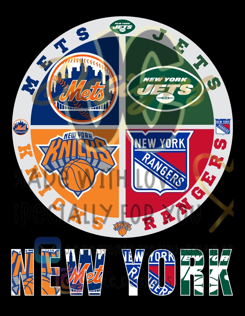 Jets, Mets, Knicks and Rangers - Etsy