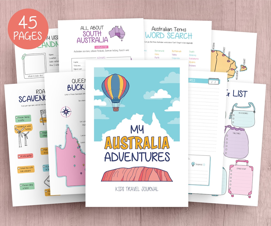 Australia Kids Travel Journal - My Australia Travel Adventures ...