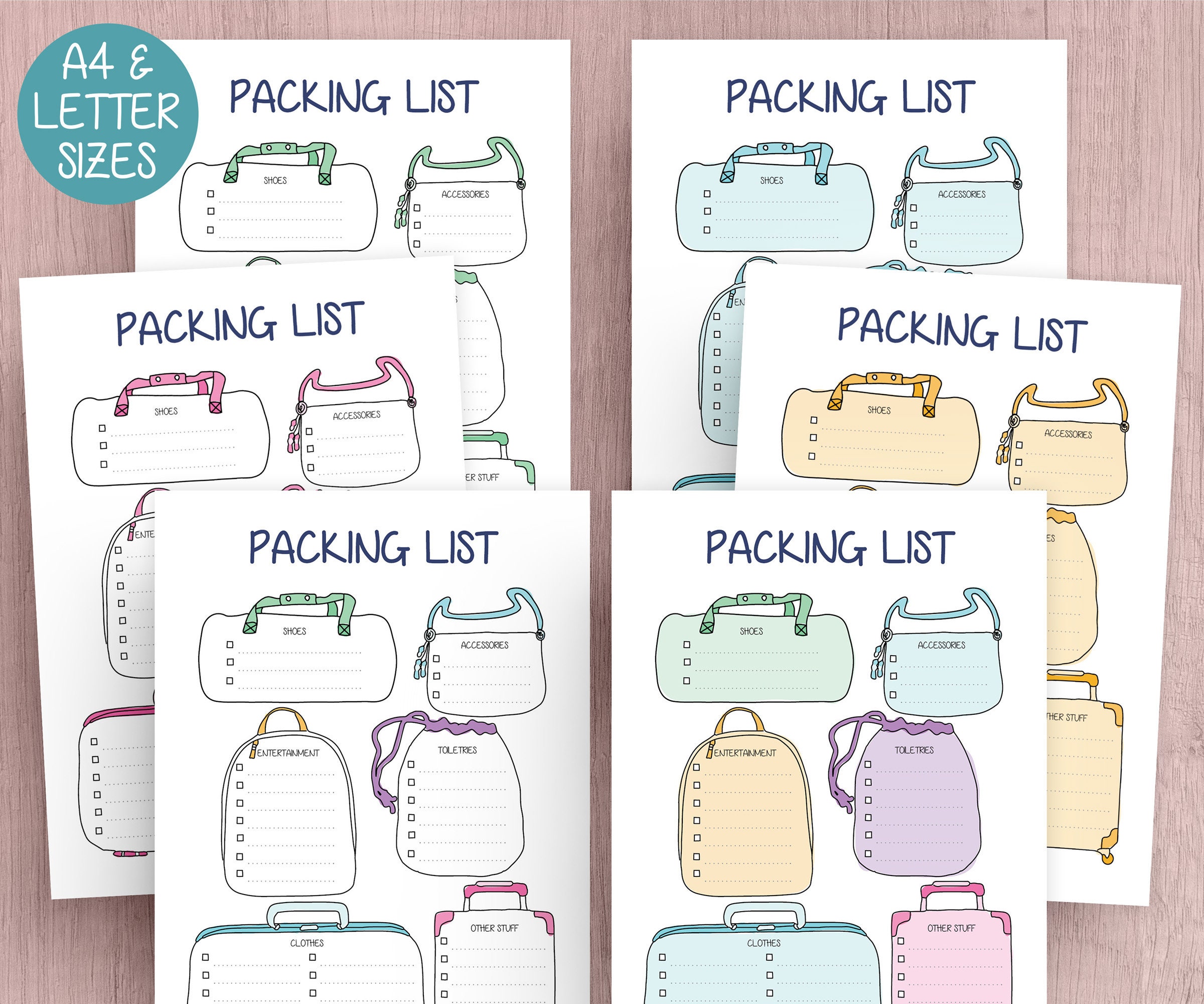Packing List Kids Printable - Holiday, Vacation, Trip Planner Checklist ...
