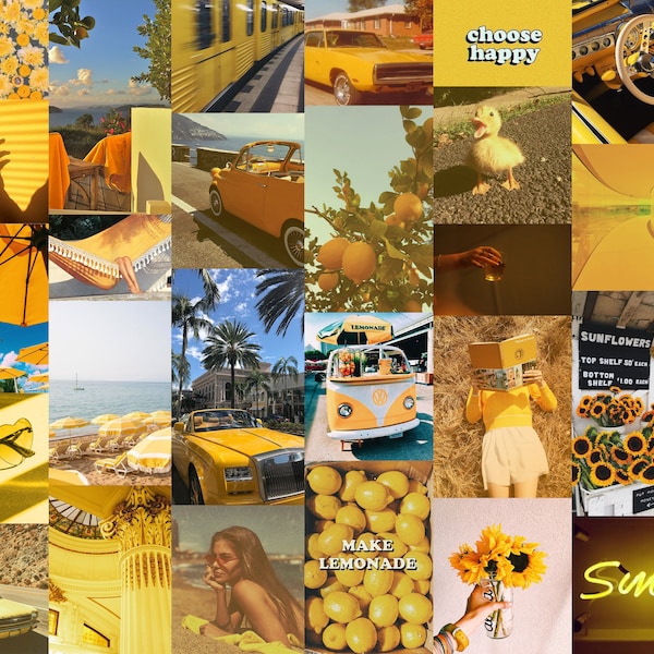 Summer Yellow Collage Kit - Etsy