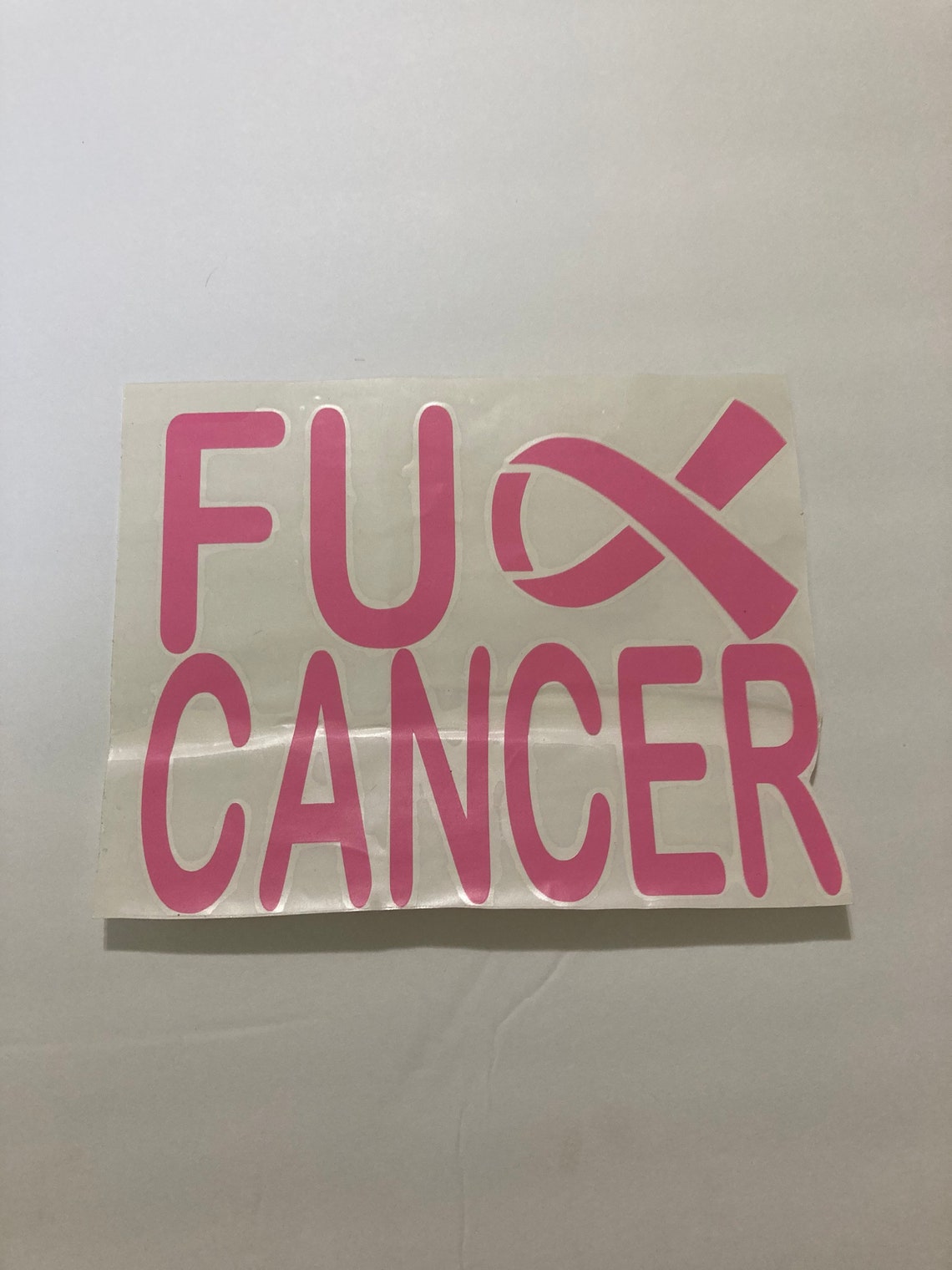 FU cancer decal for car computer wall phone etc... fuck | Etsy