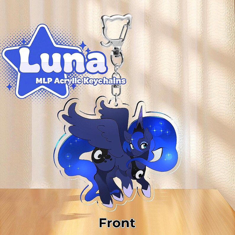 Luna, My Little Pony Friendship is Magic Keychain, Mlp Clear Acrylic ...