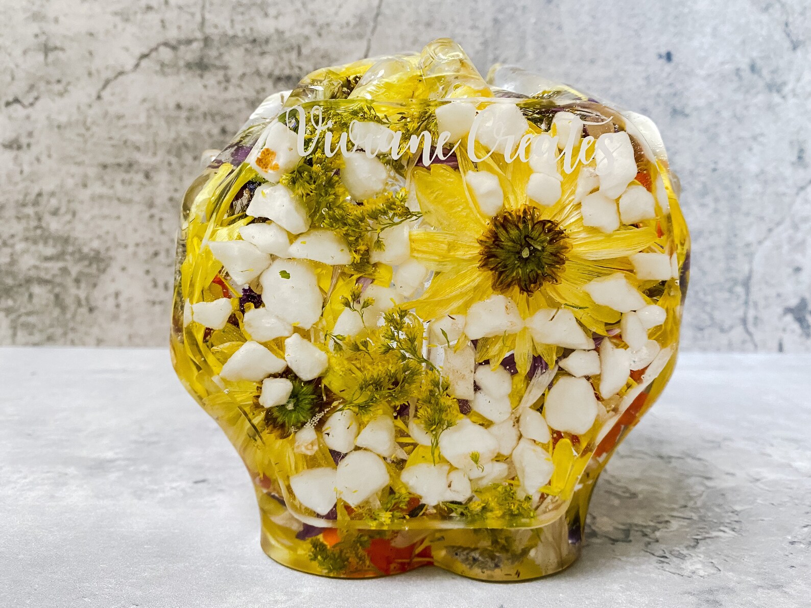 Floral Cupped Hands Resin Sculpture - Etsy