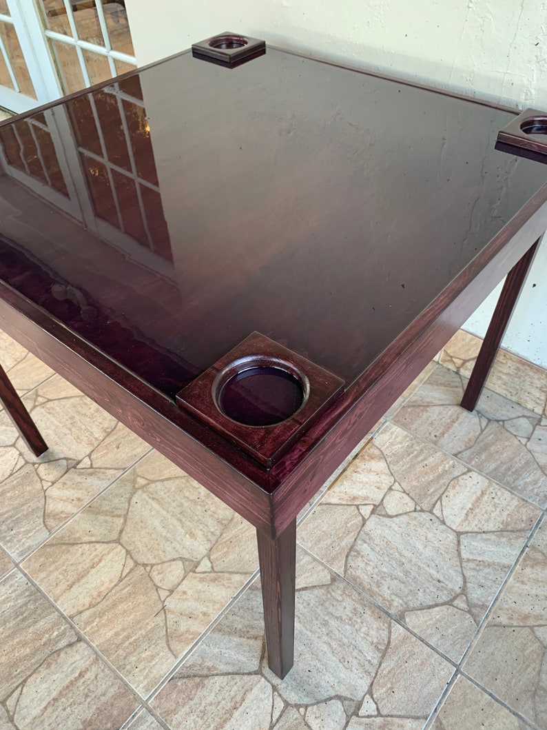 Wood Game Table With Folding Legs!!!!!made in USA. - Etsy