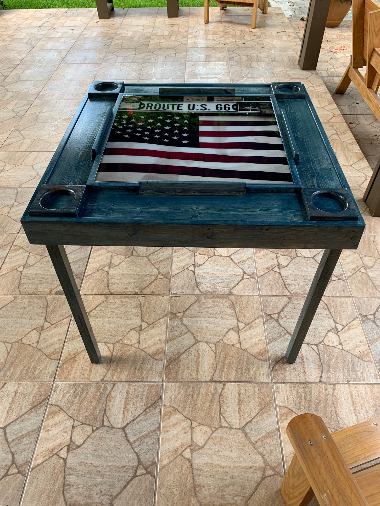 Domino Table. Wood With Folding Legs for Easy Storage. CAN BE | Etsy