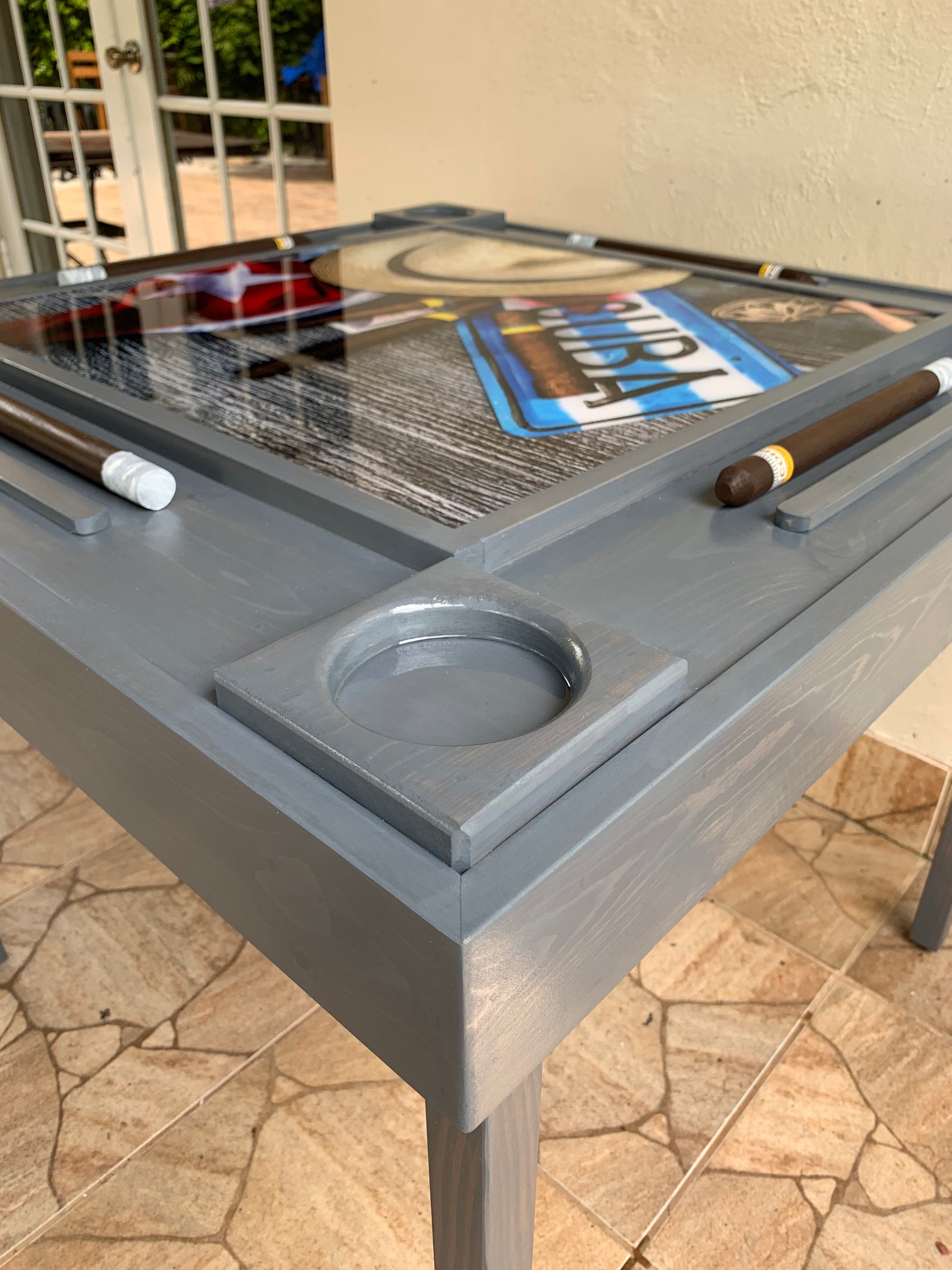 Big Wood Domino Table 36x36 Folding Legs. Handmade in USA. - Etsy