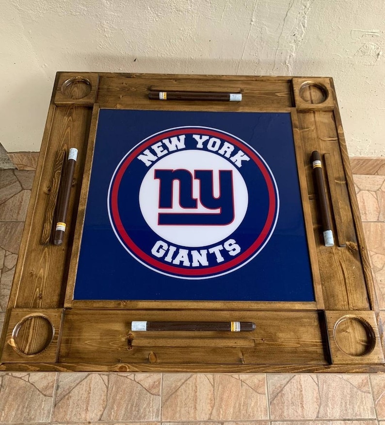 Customizable Sports Team Domino Table, Foldable Wood Legs - Etsy