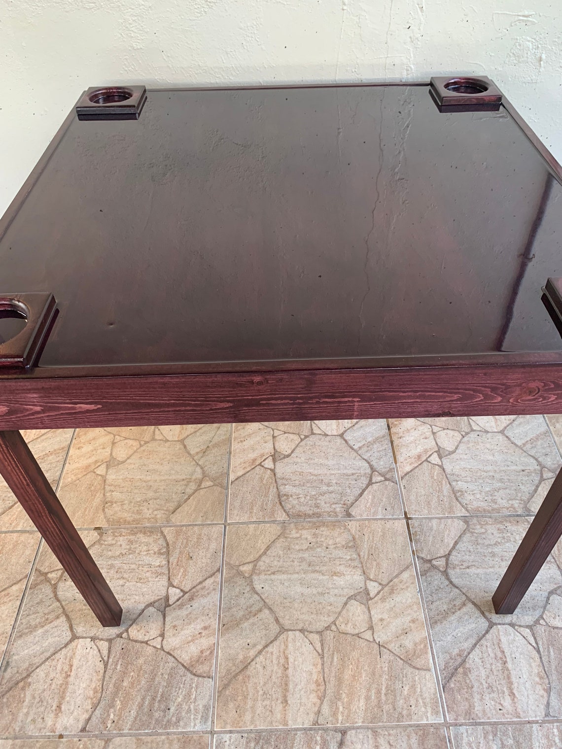 Wood Game Table With Folding Legs!!!!!made in USA. - Etsy
