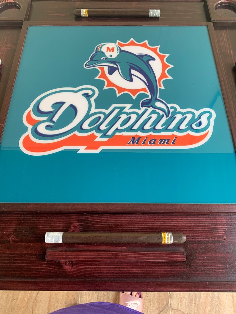 Miami Dolphins Wood Domino Table, Custom Team Game Table - Etsy