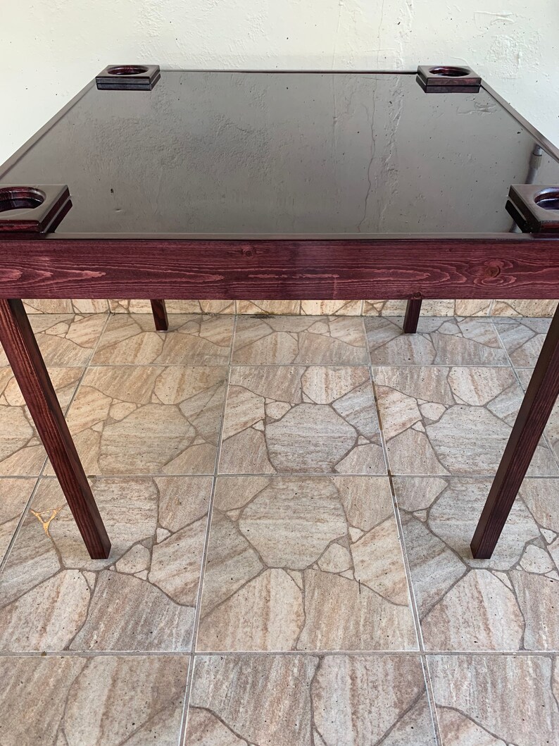 Wood Game Table With Folding Legs!!!!!made in USA. - Etsy