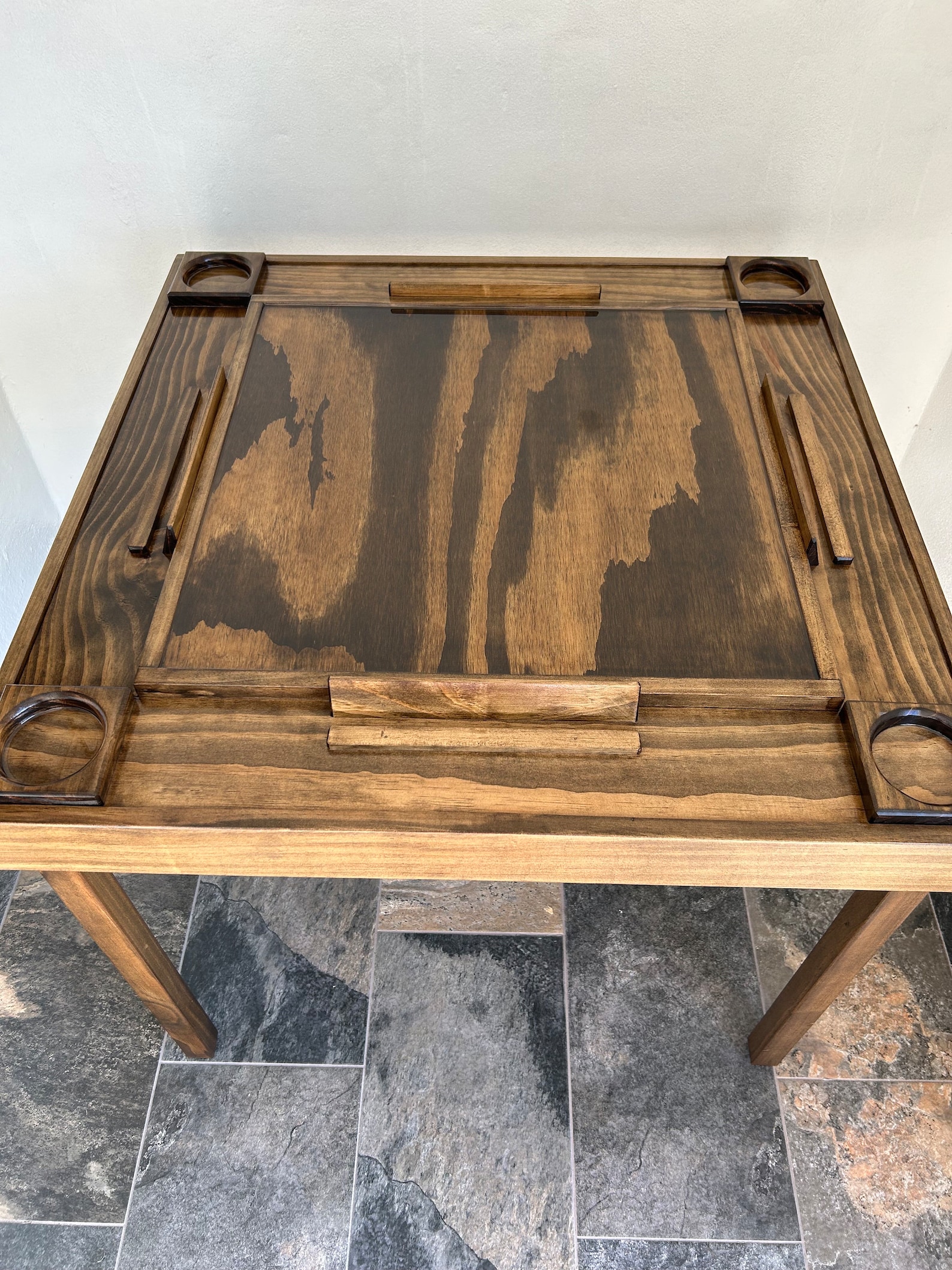 Mesa Domino Big Wood 36x36, Patas Abatibles. Hecho a Mano En Estados ...