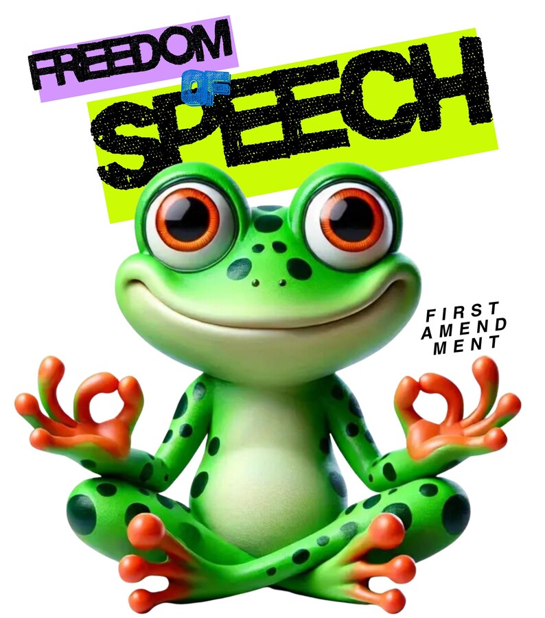 Freedom of Speech Free Como the Frog - Etsy