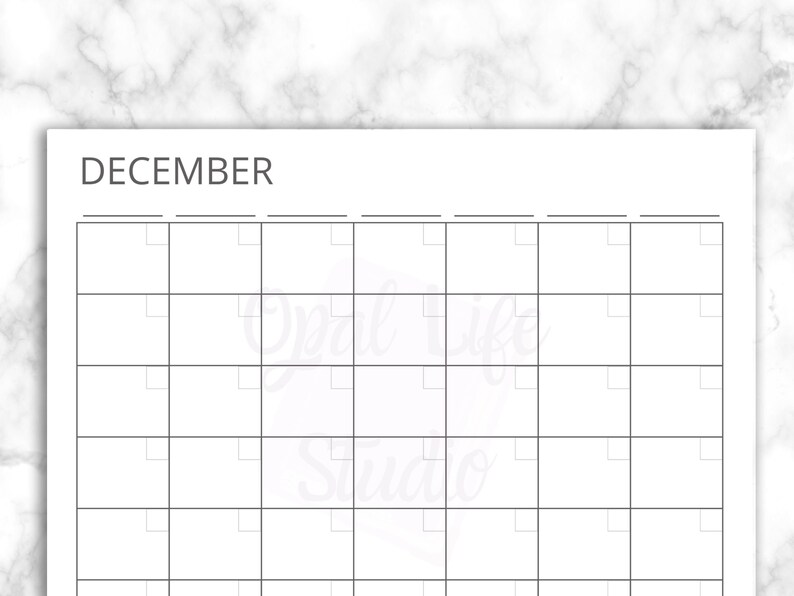 Printable Blank Calendar 3 Monthly Planner Simple & Minimal Letter ...