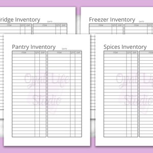 Minimalist Kitchen & Pantry Inventory Trackers | Reduce Food Waste ...