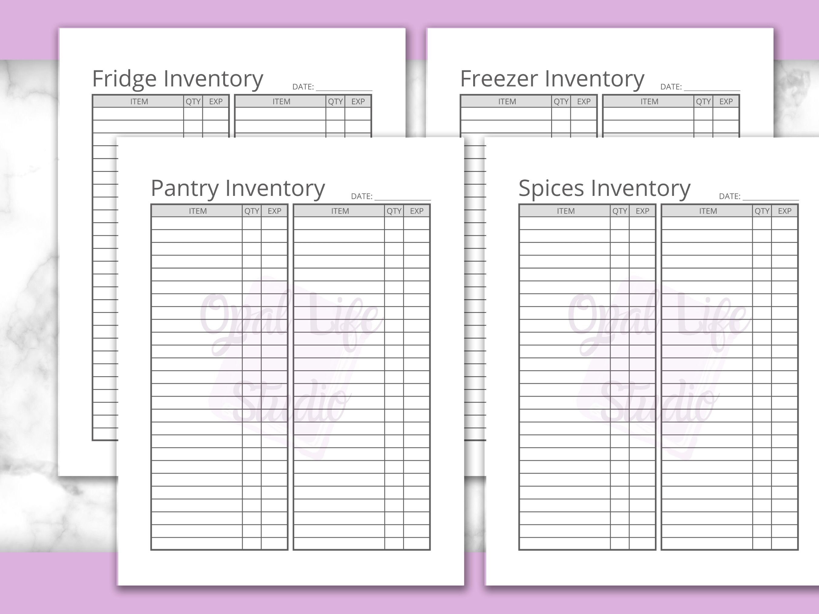 Minimalist Kitchen & Pantry Inventory Trackers | Reduce Food Waste ...