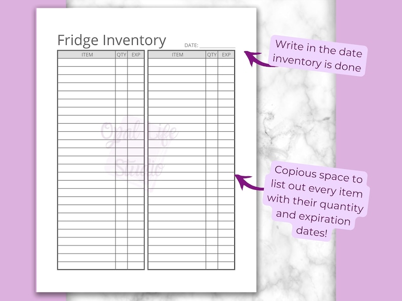 Minimalist Kitchen & Pantry Inventory Trackers | Reduce Food Waste ...
