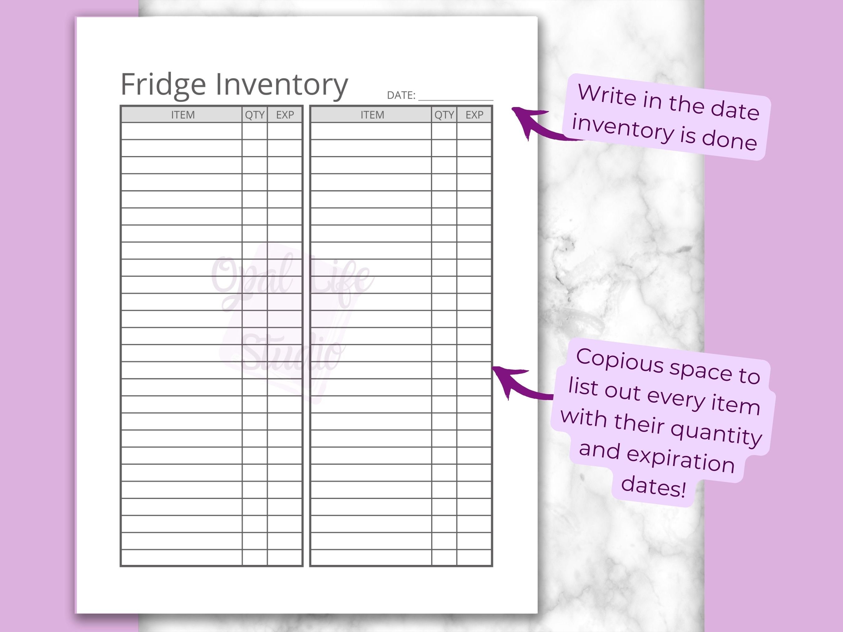 Minimalist Kitchen & Pantry Inventory Trackers | Reduce Food Waste ...