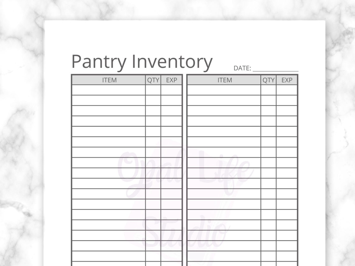 Minimalist Kitchen & Pantry Inventory Trackers Reduce Food Waste Fridge ...