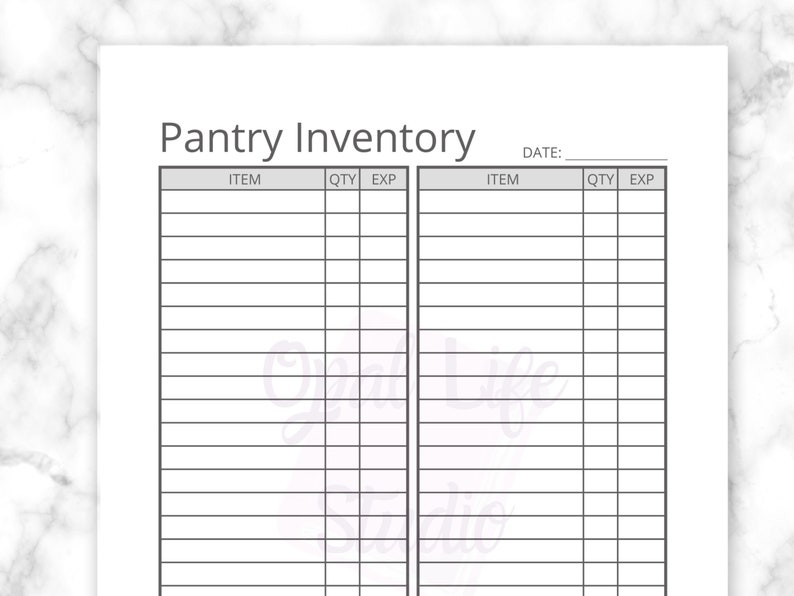 Minimalist Kitchen & Pantry Inventory Trackers | Reduce Food Waste ...