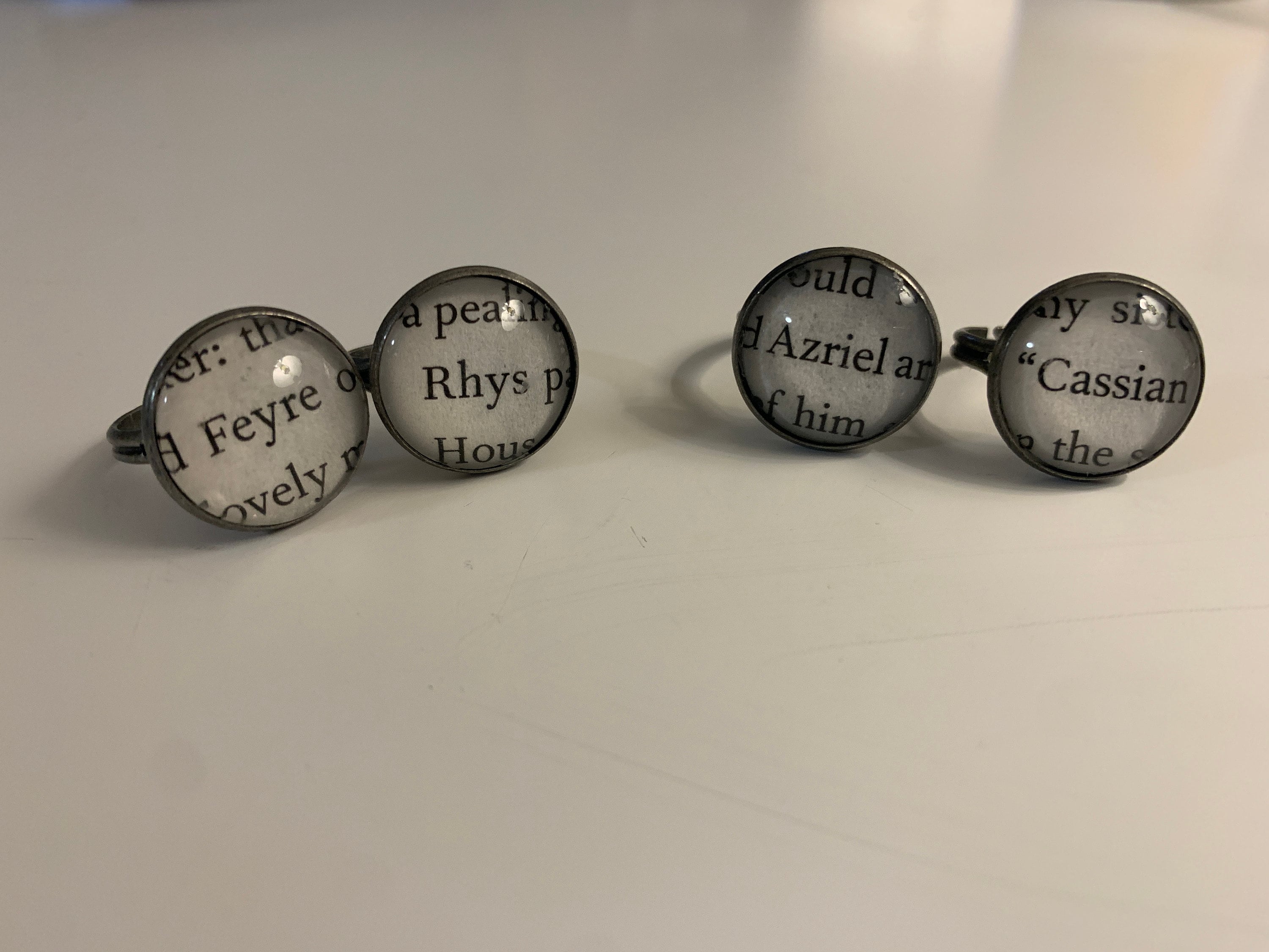 ACOTAR and TOG Inspired Book Page Rings - Etsy