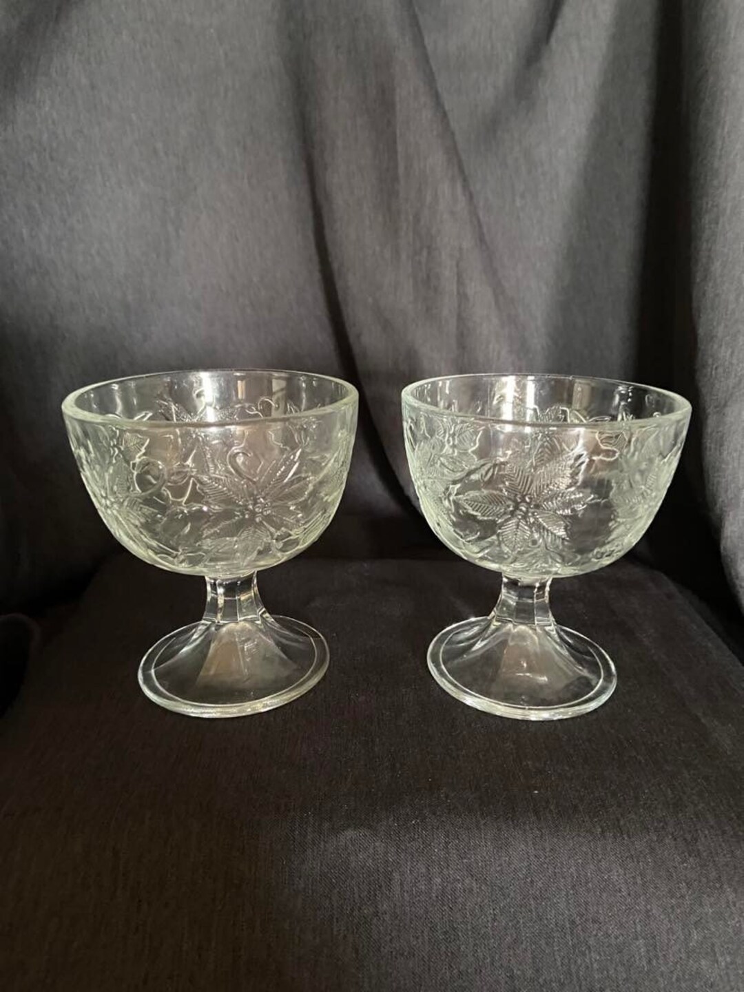 Princess House Crystal Fantasia Footed Dessert Bowls - Etsy