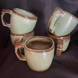 Frankoma Plainsman Green Cups 5C - Etsy