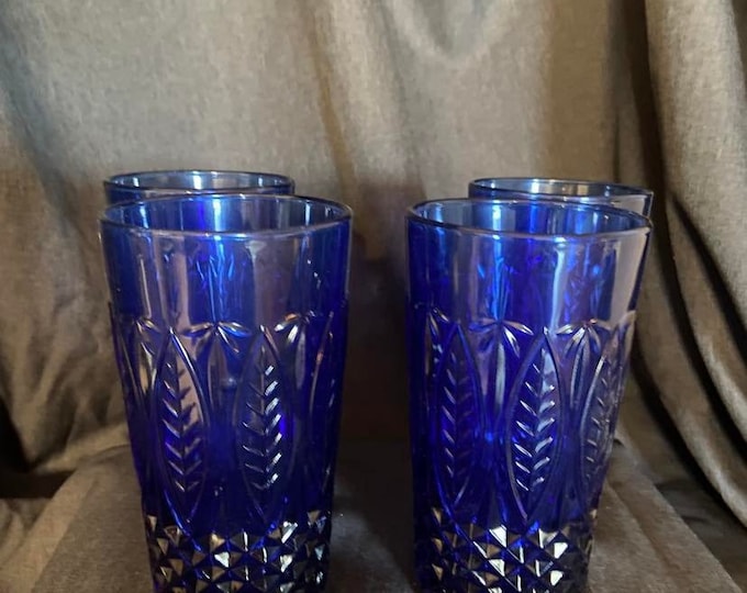 Avon Royal Sapphire Collection Set of 4 Beverage Glasses - Etsy