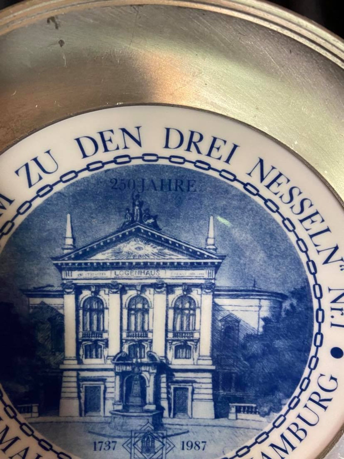 250 Year Anniversary Plate Masonic Lodge Hamburg Etsy
