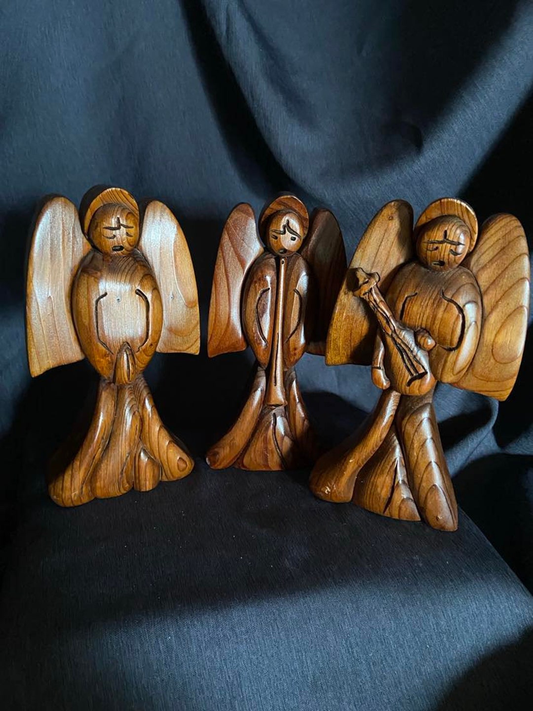 Carved Wood Angels - Etsy