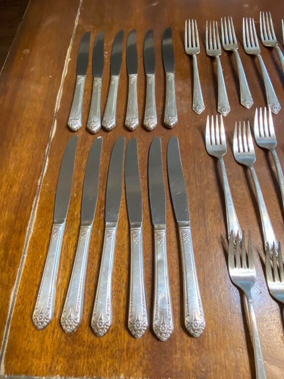 Kitchen & Dining Flatware & Silverware Silverplate Starlight Pattern 54 ...