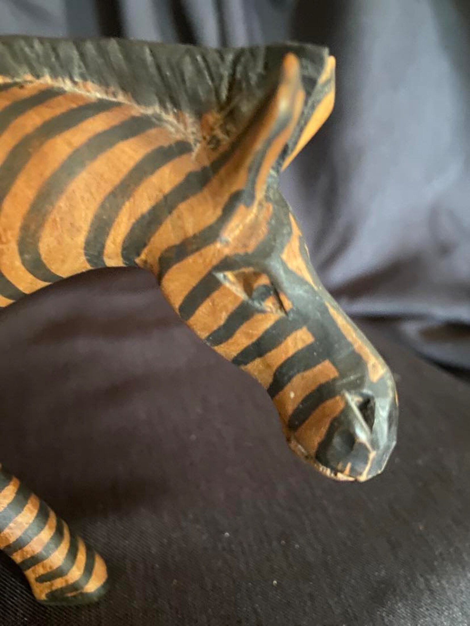 Hand Carved Wooden Zebra - Etsy