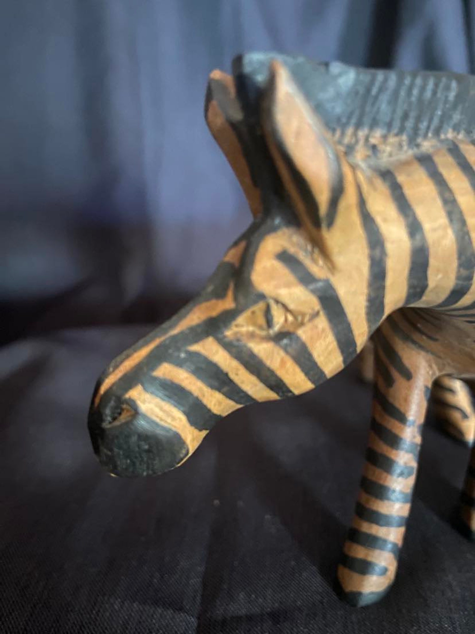 Hand Carved Wooden Zebra - Etsy