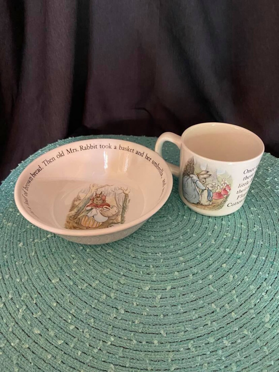 Wedgwood Beatrix Potter Peter Rabbit Bowl & Cup - Etsy