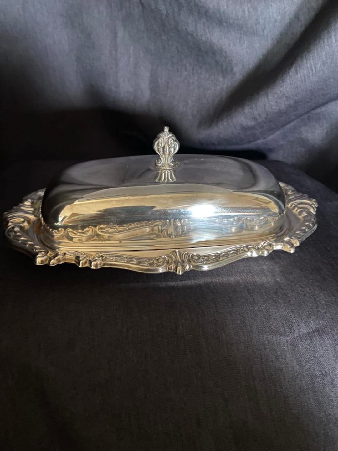 Sheridan Silver Plated Butter Dish With Glass Liner - Etsy
