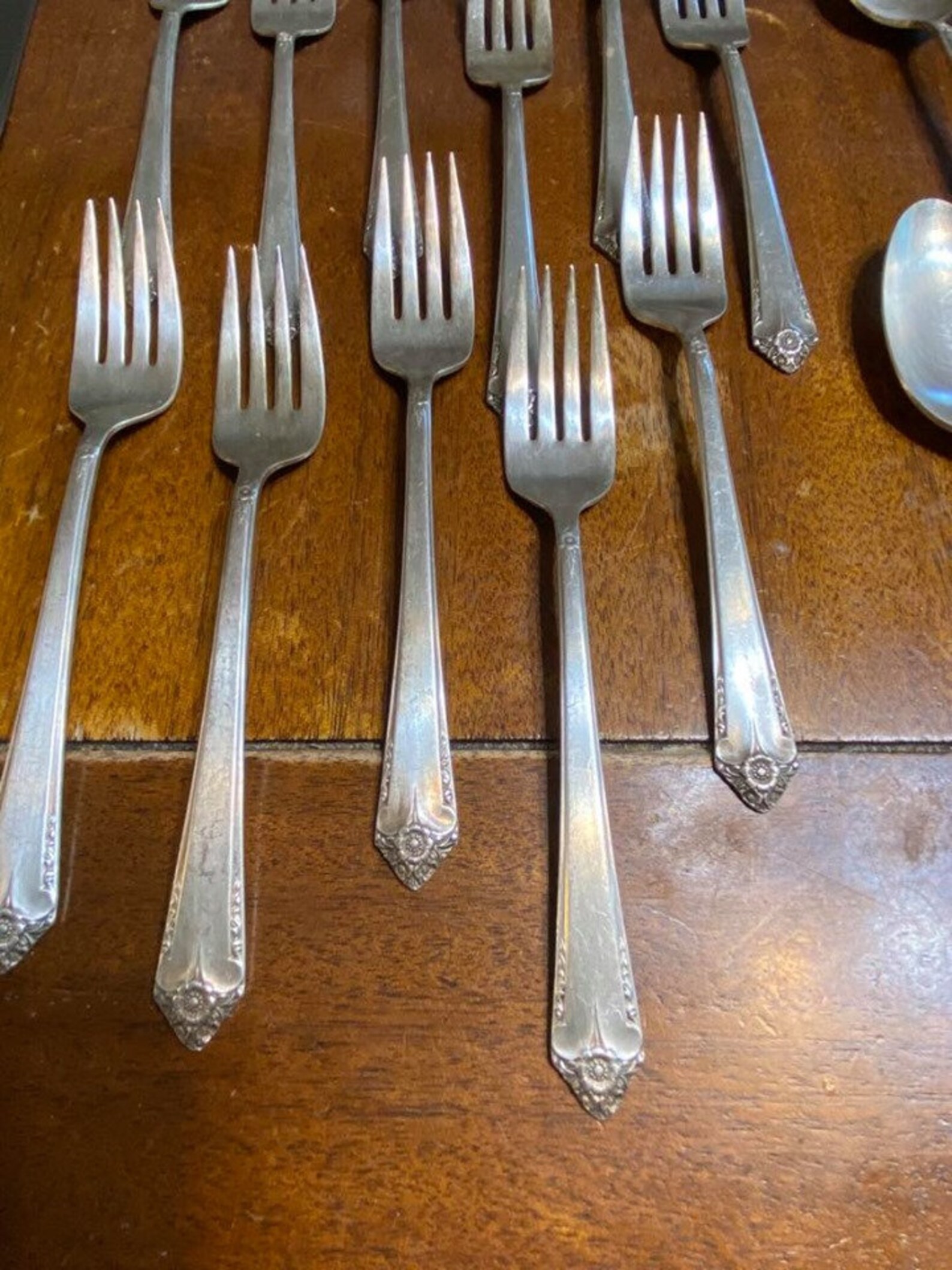 Vintage Rogers & Bros. Silverplate Starlight Pattern 54 Pieces | Etsy