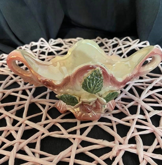 Vintage Lusterware Pink Bowl/vase | Etsy