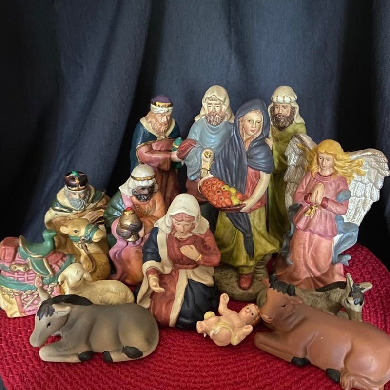 Ceramic Nativity Set - Etsy