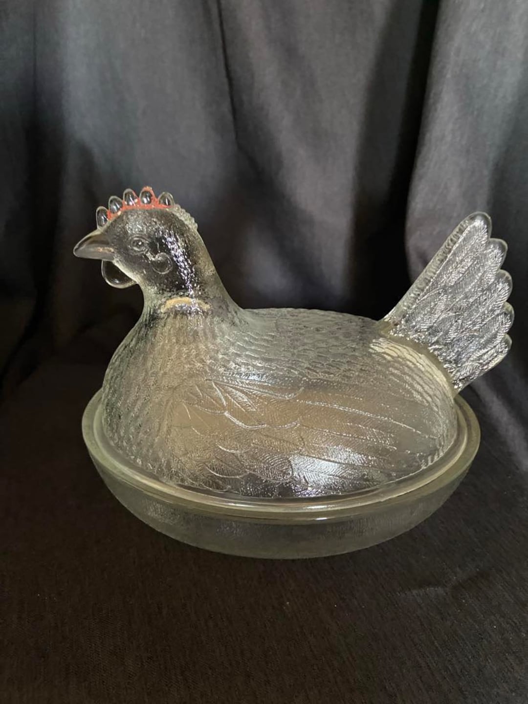 Indiana Glass Clear Hen on A Nest - Etsy