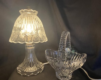 Small Crystal Electric Lamps With Shades, Heritage Romance Collection ...