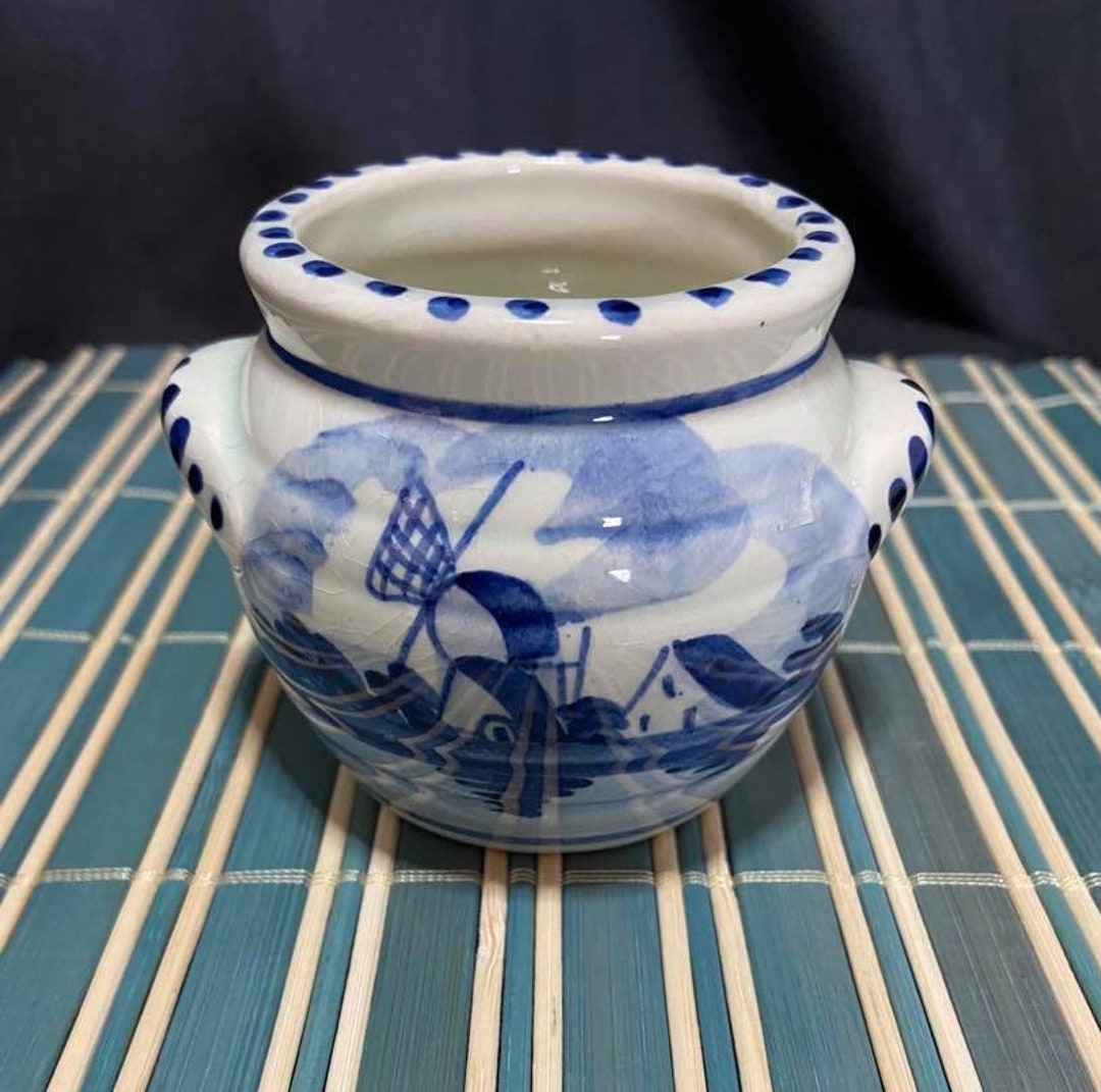 Blue and White Delft Type Mini Pot - Etsy