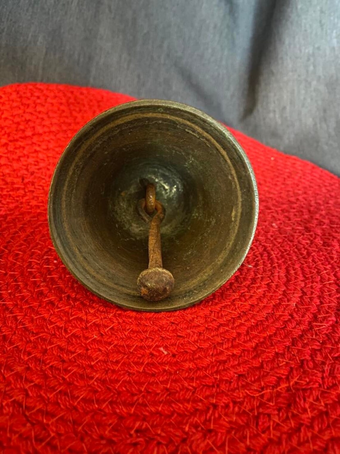 Small Antique Cast Iron Bell - Etsy