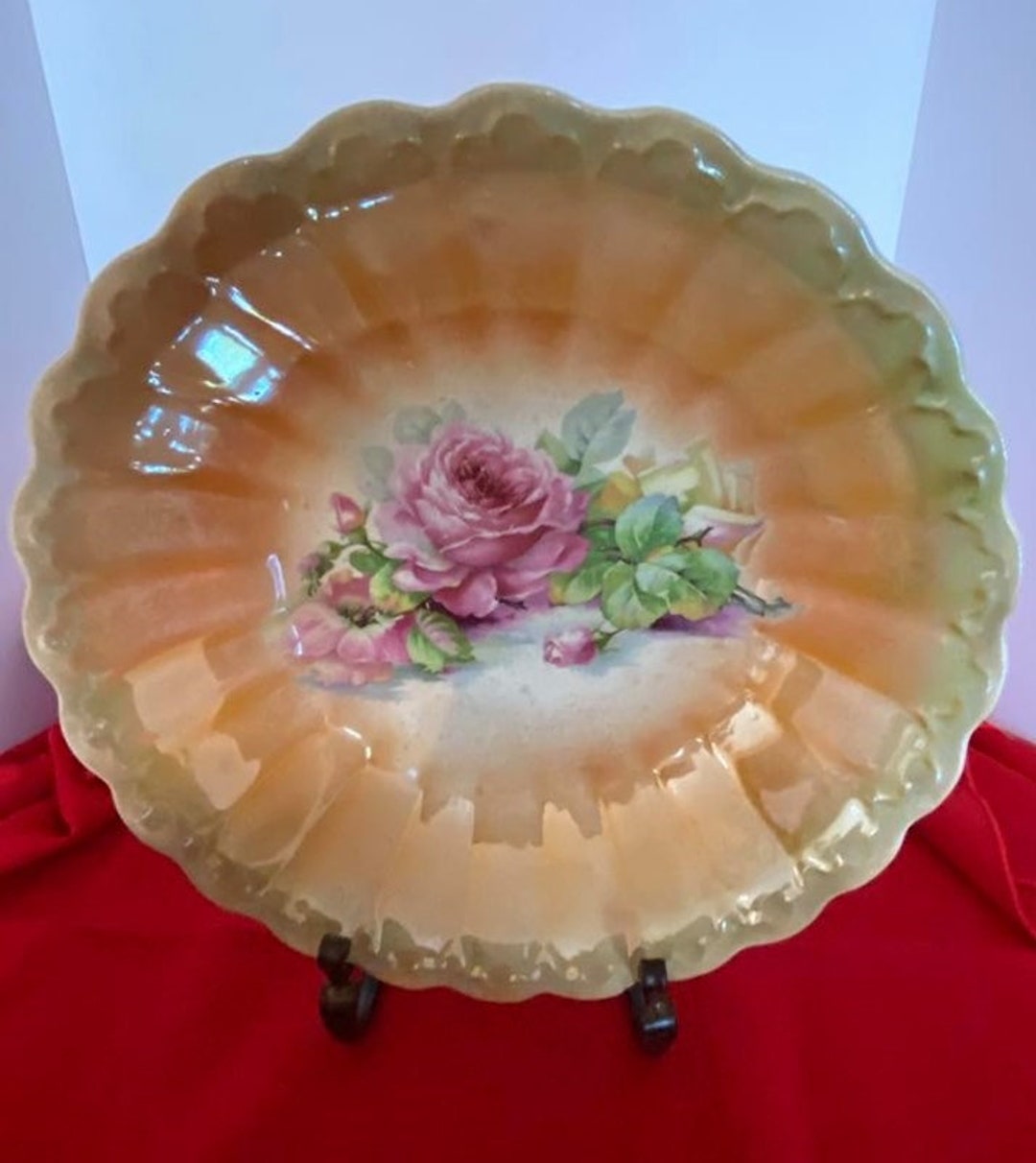 Beautiful Vintage China Bowl With Rose Pattern - Etsy