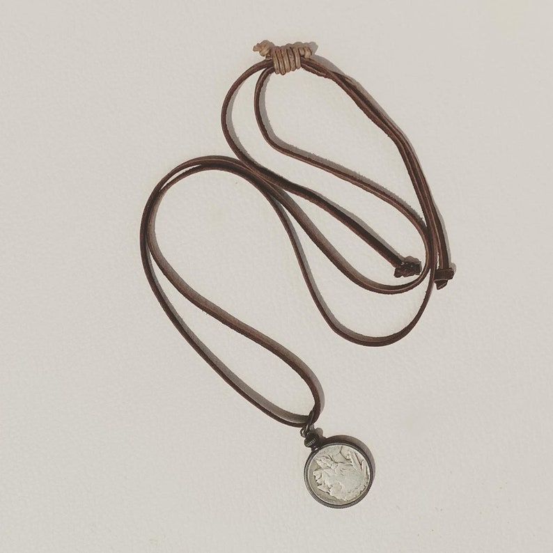 Buffalo Coin Leather Necklace - Etsy