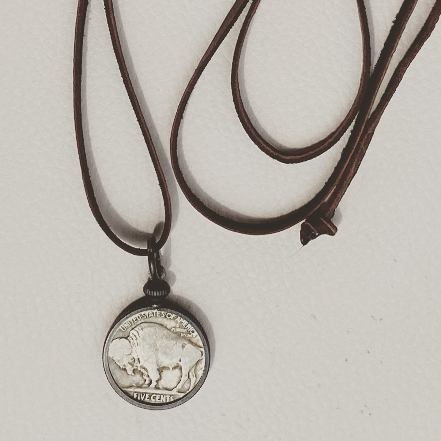 Buffalo Coin Leather Necklace - Etsy