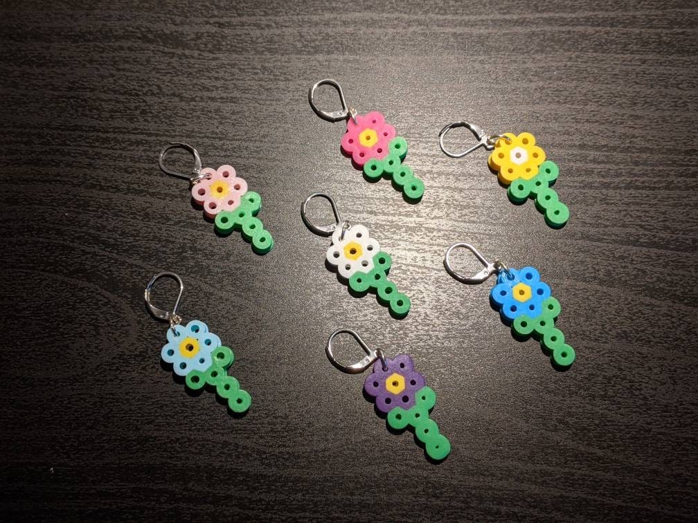 Flower Inspired - Fuse Beads | Stitch Markers | Progress Keepers - Etsy