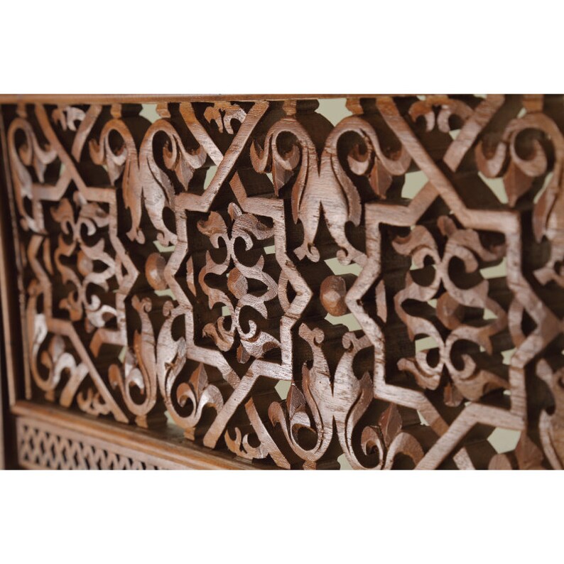 Banquette Arabesque Mother of Pearl Wooden Lattice Work | Etsy