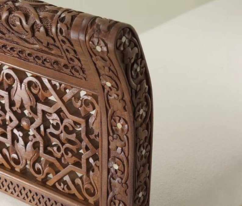 Banquette Arabesque Mother of Pearl Wooden Lattice Work | Etsy