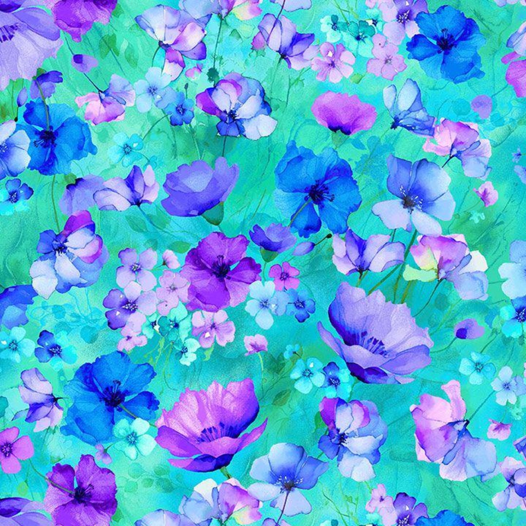 SALE Floral Field - Timeless Treasures - Bellagio Collection - FLORA ...