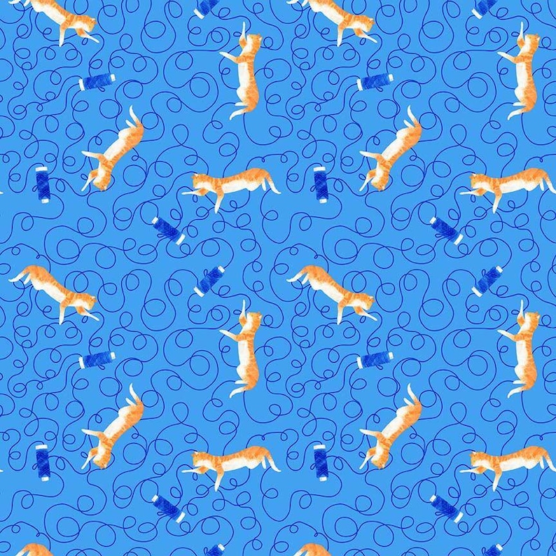 SALE Tangled - Dear Stella Designs - Quilty Helpurrs Collection - 100% ...