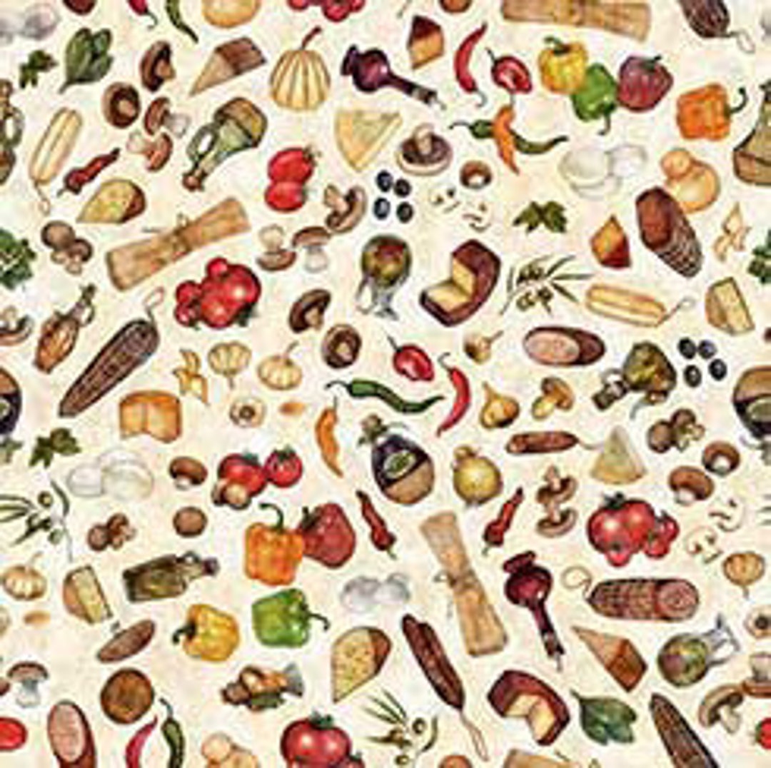 CLEARANCE Food Toss - Sizzle & Spice Collection - Quilting Treasures ...